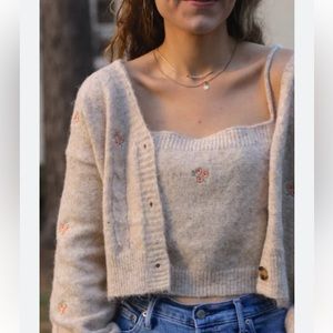 Listicle | Tops | Nwot Listicle Matching Cardigan And Tank Set | Poshmark